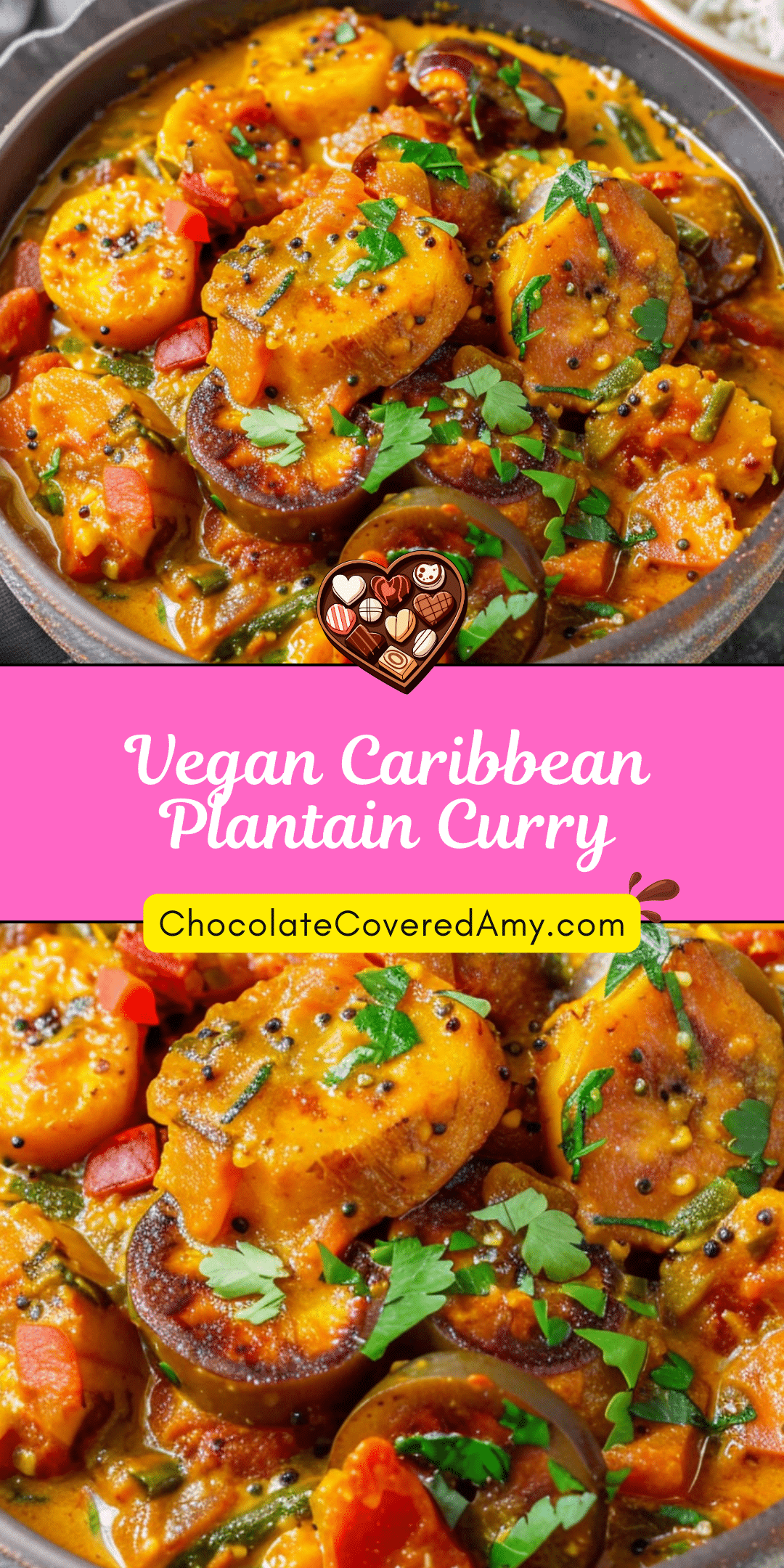 Vegan Caribbean Plantain Curry | ChocolateCoveredAmy