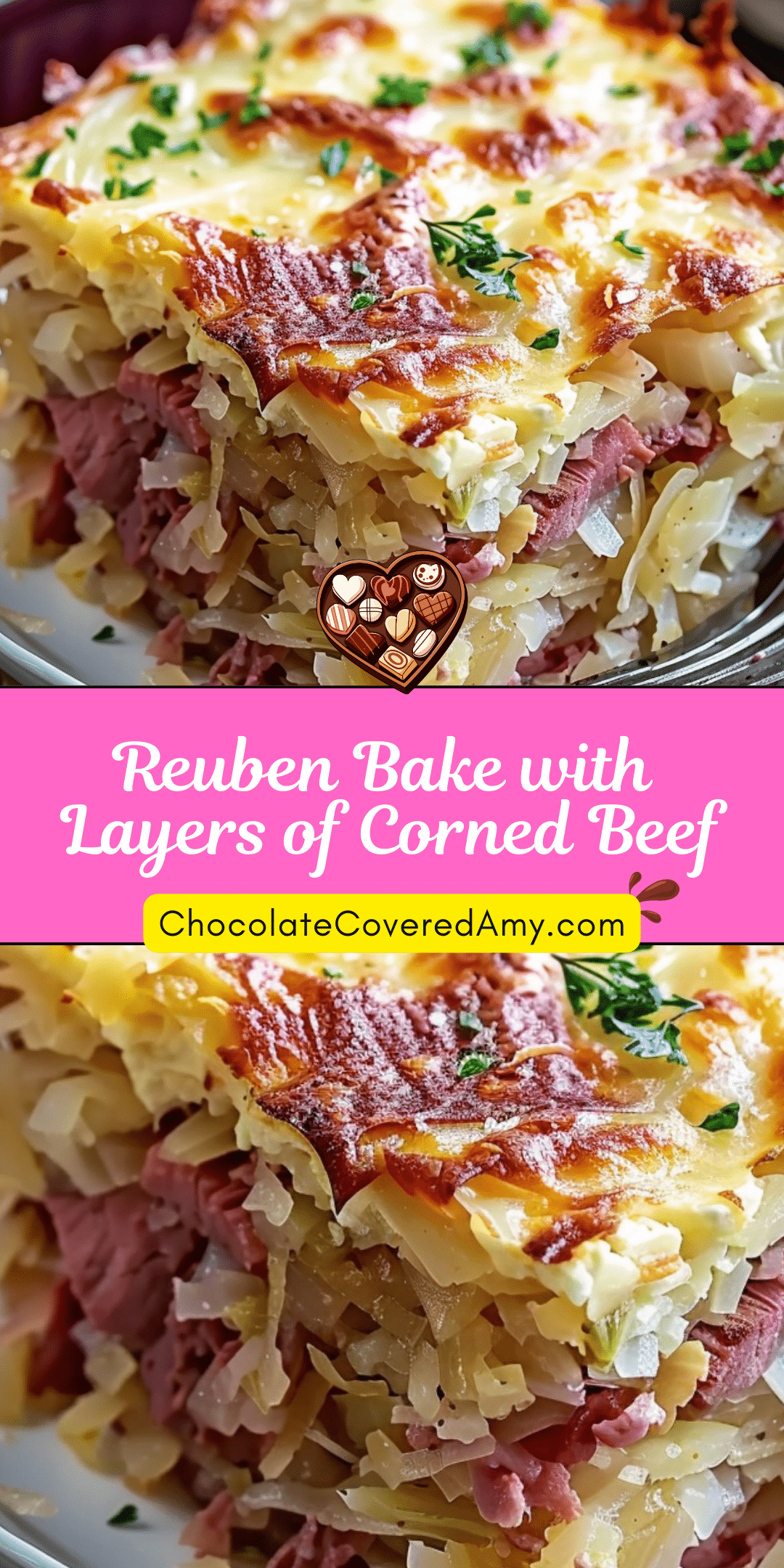 Reuben Bake with Layers of Corned Beef, Sauerkraut, and Swiss Cheese ...