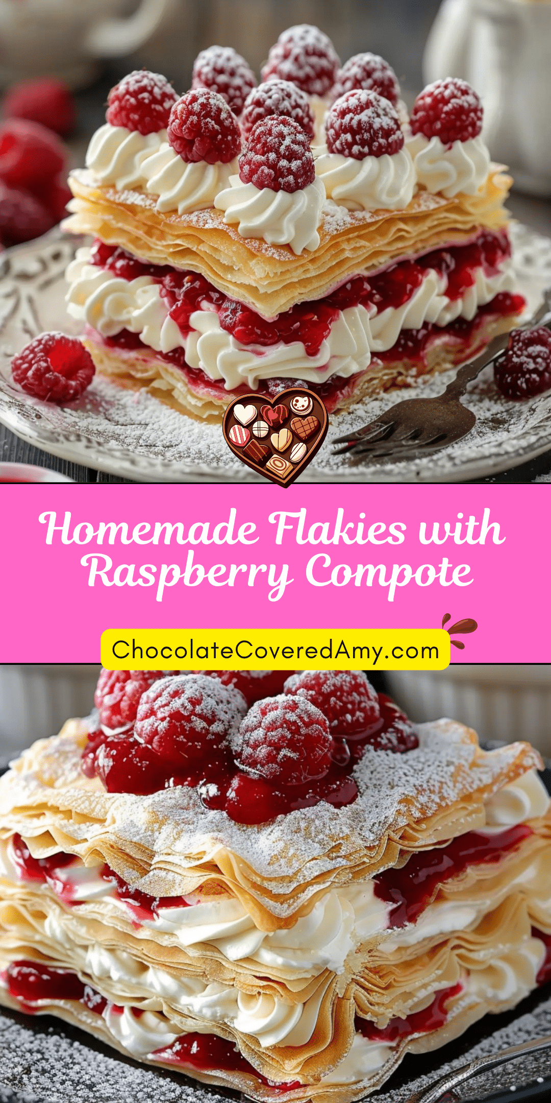 Homemade Flakies with Raspberry Compote & Vanilla Cream ...